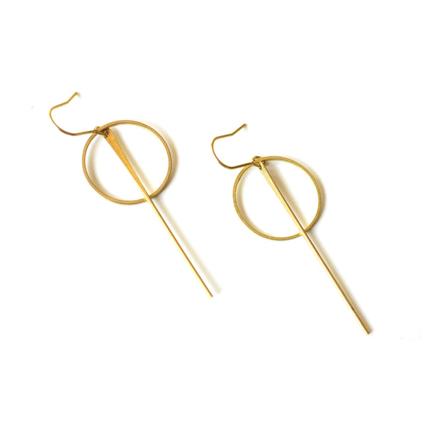 Brass Axis Earrings – Ker-ij Jewelry Design